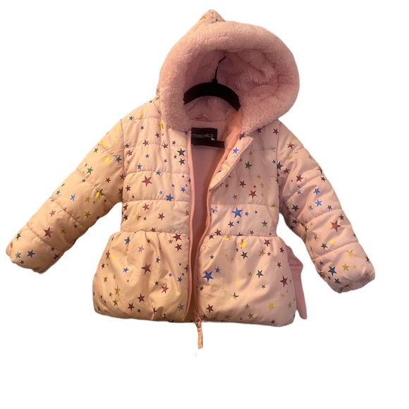 Rothschild | Jackets & Coats | Rothschild Pink Colorful Star 24m Coat ...